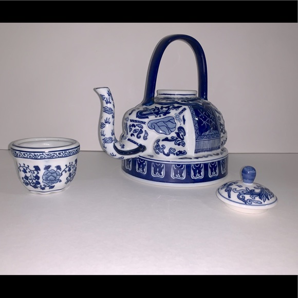 Bombay | Dining | 93s Antique Bombay Blue China Tea Set | Poshmark